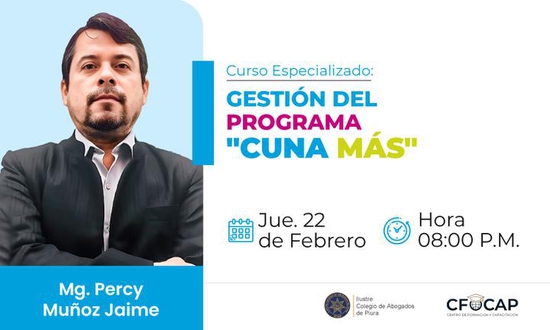 Curso Especializado: GESTIÓN DEL PROGRAMA “CUNA MÁS” | CFOCAP