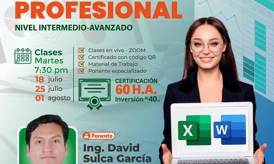 Curso: EXCEL - WORD PROFESIONAL (NIVEL INTERMEDIO - AVANZADO) | CFOCAP
